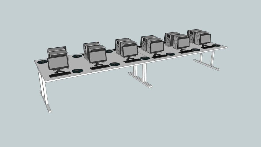 Multiple PC Workstations | 3D Warehouse