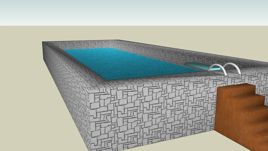 Swimming pool with awesome diving board | 3D Warehouse