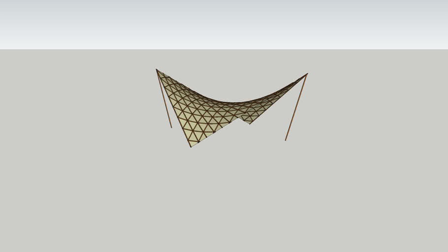 hyperbolic paraboloid tensile canopy | 3D Warehouse