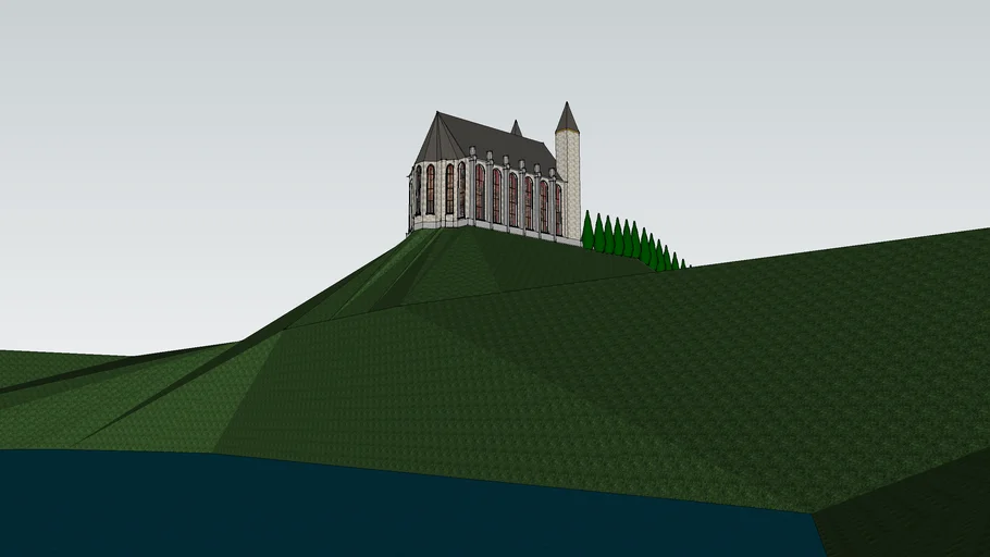 HILLSIDE CHURCH WITH FULL LAVISH INTERIOR | 3D Warehouse