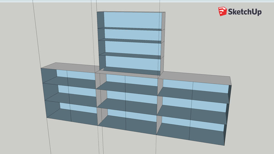 Bedroom Storage unit with doors | 3D Warehouse