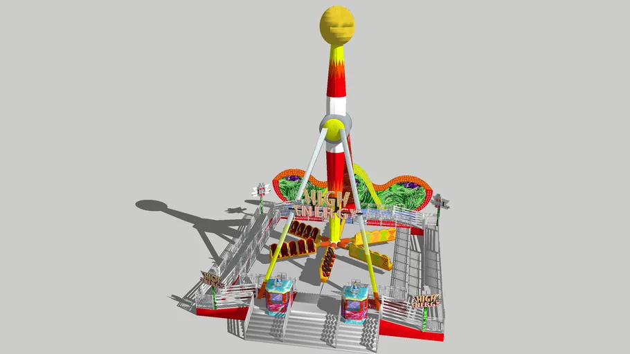 Funfair Ride (HIGH ENERGY) Zierer-Star Shape | 3D Warehouse