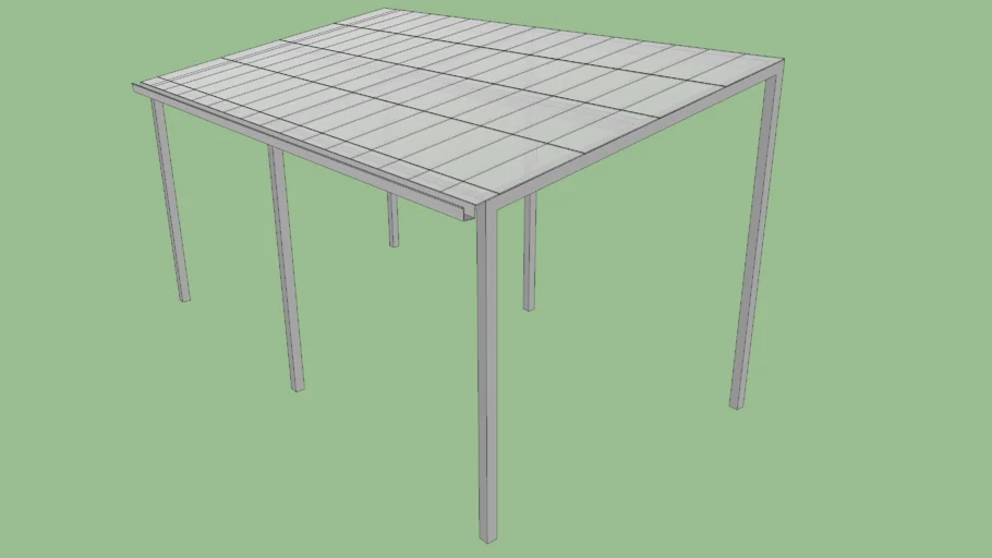 Armazón Metálico con techo de Policarbonato. | 3D Warehouse