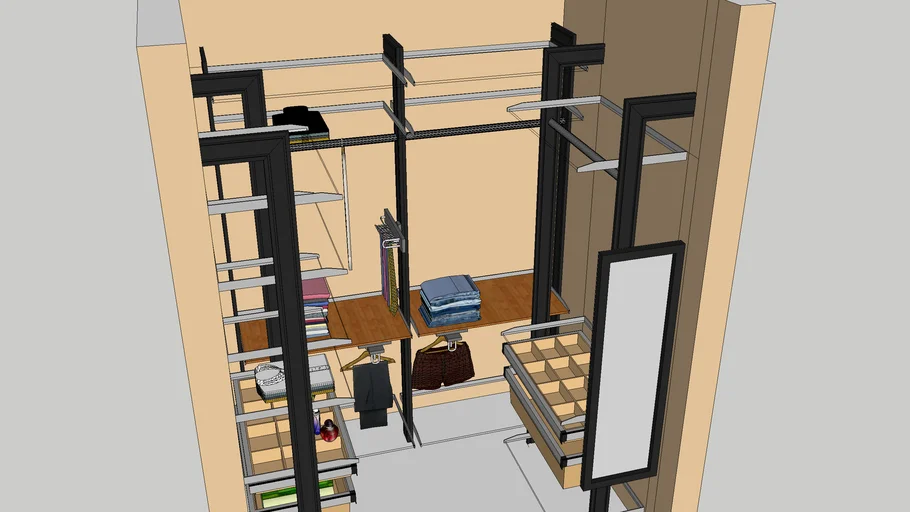Walk In Closet Wardrobe | 3D Warehouse