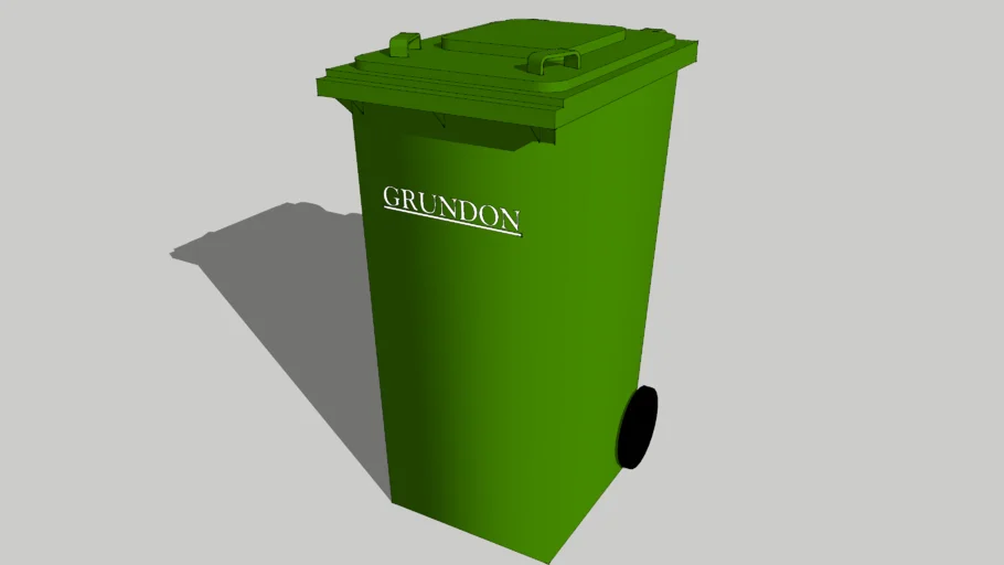 240 litre waste wheeler bin | 3D Warehouse