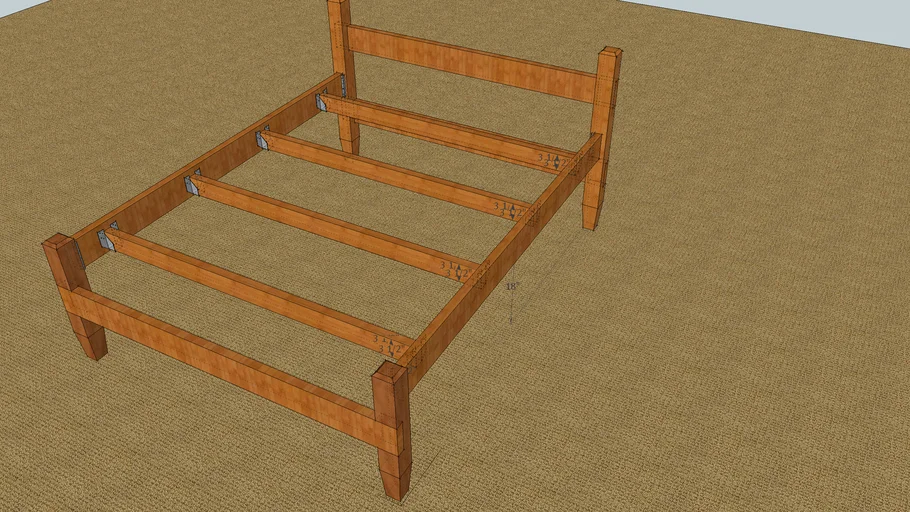 Queen Bed Frame | 3D Warehouse