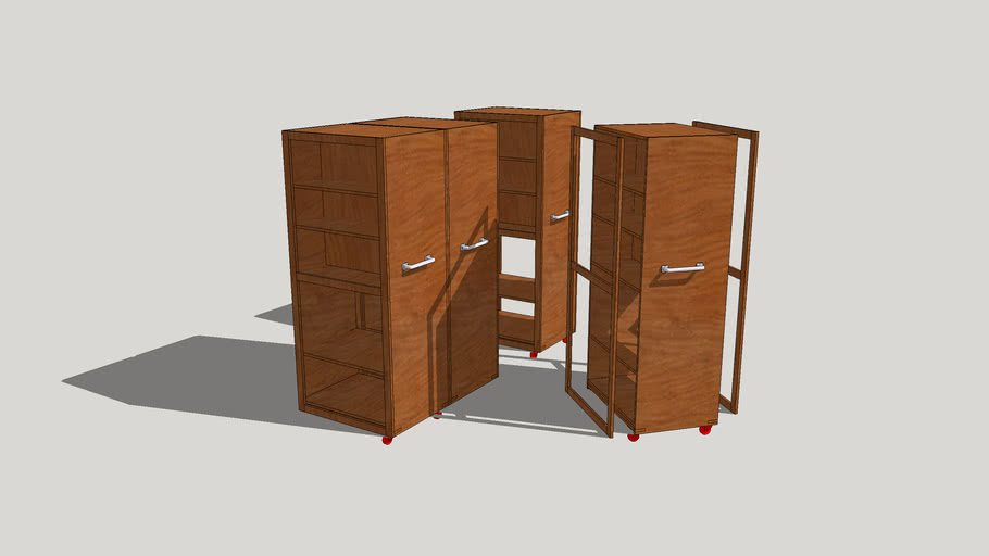 Rolling modular garage storage system | 3D Warehouse