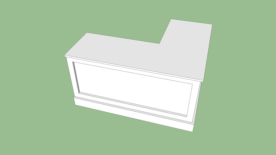 L Shape Office Table | 3D Warehouse