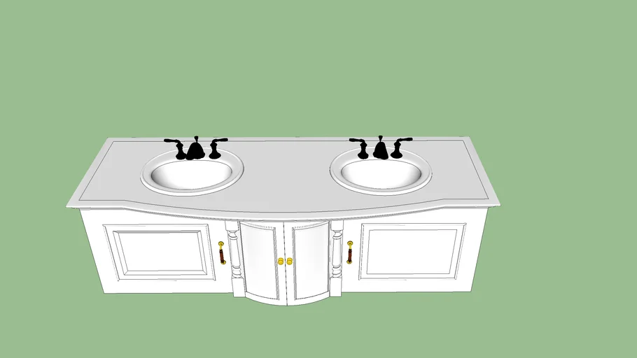 classic 2 Sink vanity | 3D Warehouse
