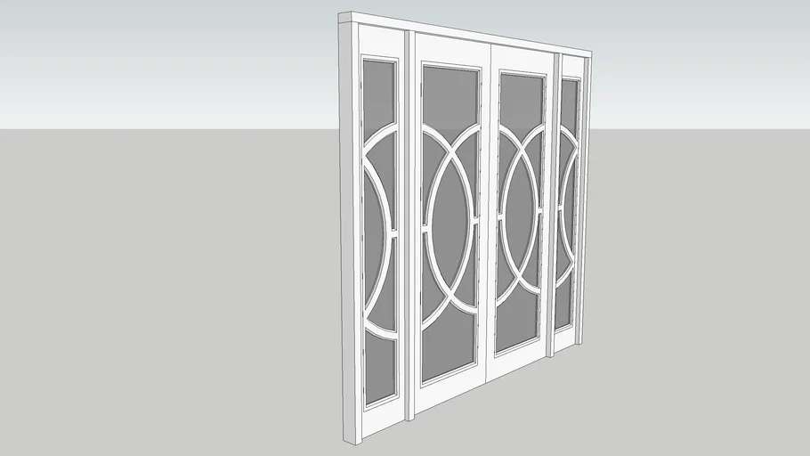 Pintu double 2 bukaan 160cm | 3D Warehouse