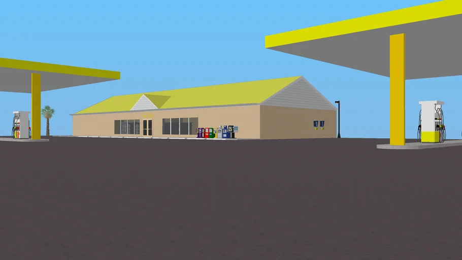 Shell Gas Station - Fully Furnished | 3D Warehouse