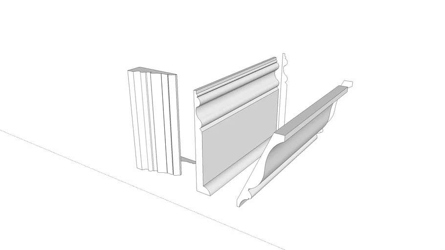 CASING BASEBOARD CROWN MOLDING | 3D Warehouse