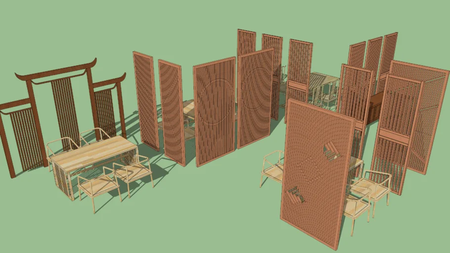 Chinese tea room/furniture/space partition wall/screen/Chinese table ...