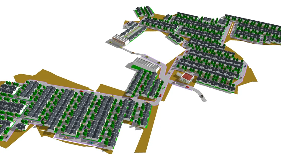 Desain Site Plan Perumahan | 3D Warehouse