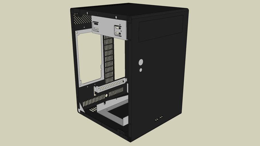 Lian Li PC-Q07 case open | 3D Warehouse