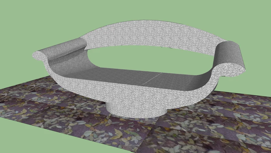 Artificial stone bench | 3D Warehouse