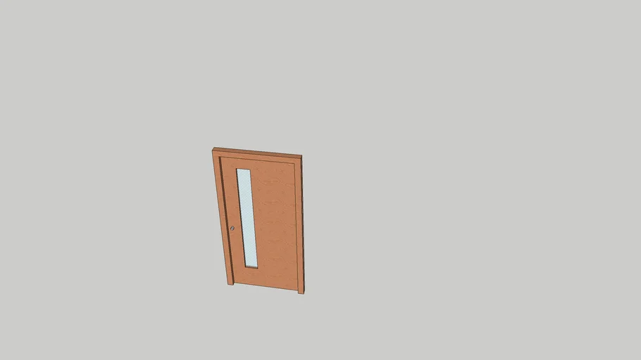 Glass slit door | 3D Warehouse