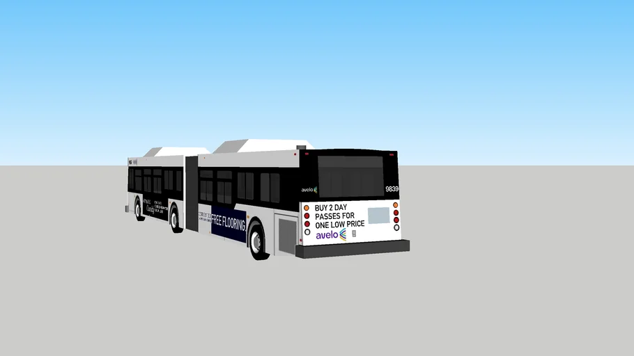 1998 new flyer d60lf articulated bus | 3D Warehouse
