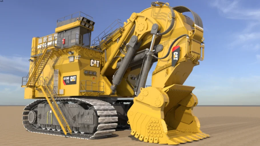 shovel excavator cat 6190 fs | 3D Warehouse