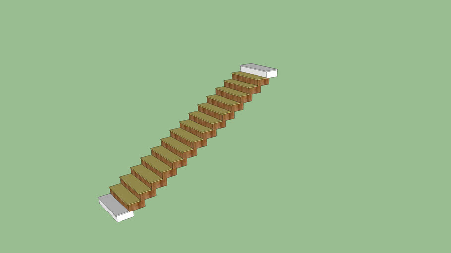 Escada simples com granito | 3D Warehouse