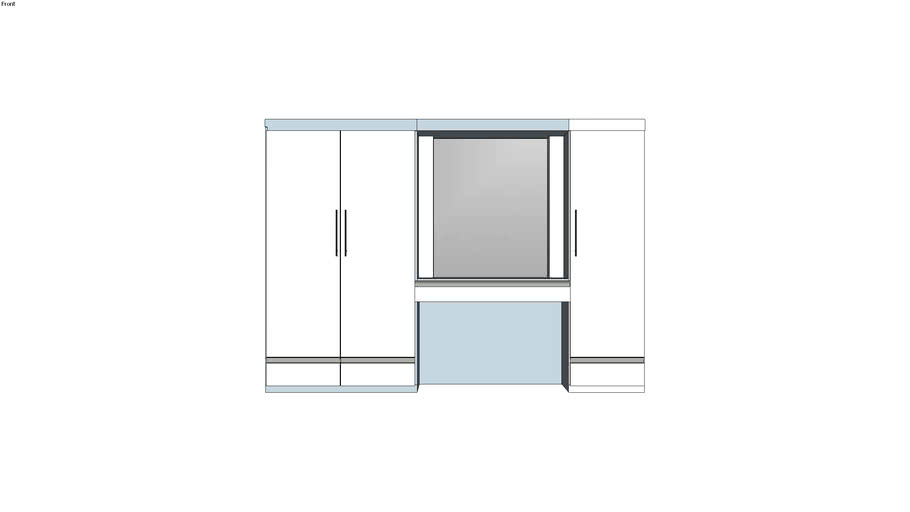MEJA RIAS LEMARI PAKAIAN MINIMALIS | 3D Warehouse