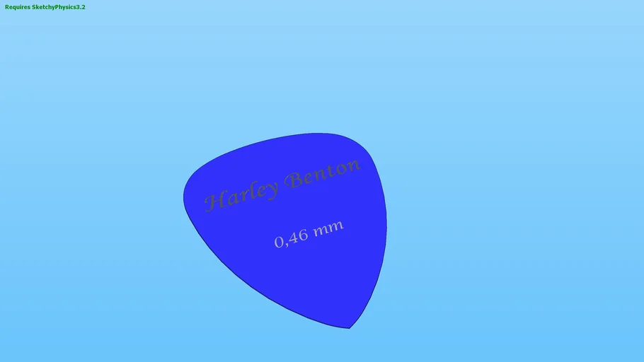 Harley Benton Plektrum (0,45 mm) | 3D Warehouse