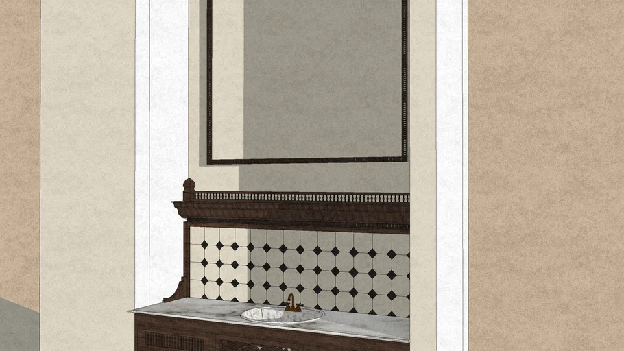 TBW-SNR-VANITY WOODEN | 3D Warehouse