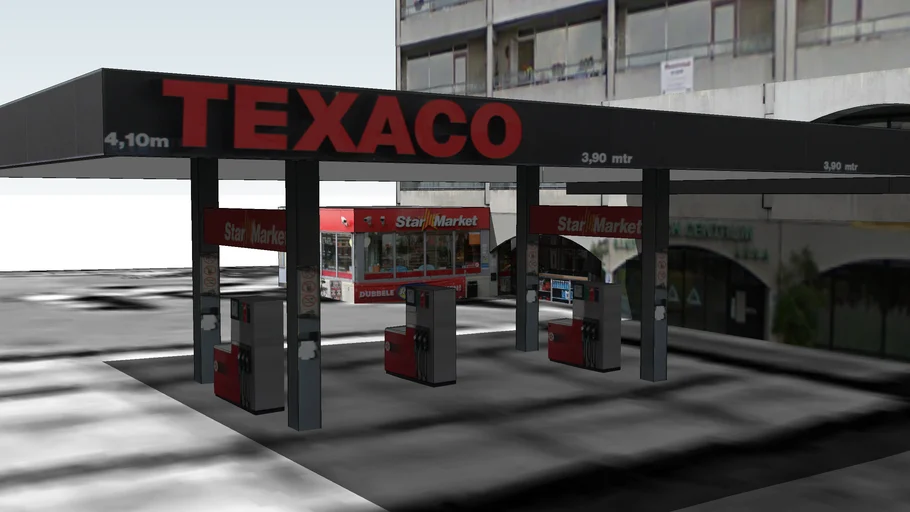 Texaco service station | 3D Warehouse