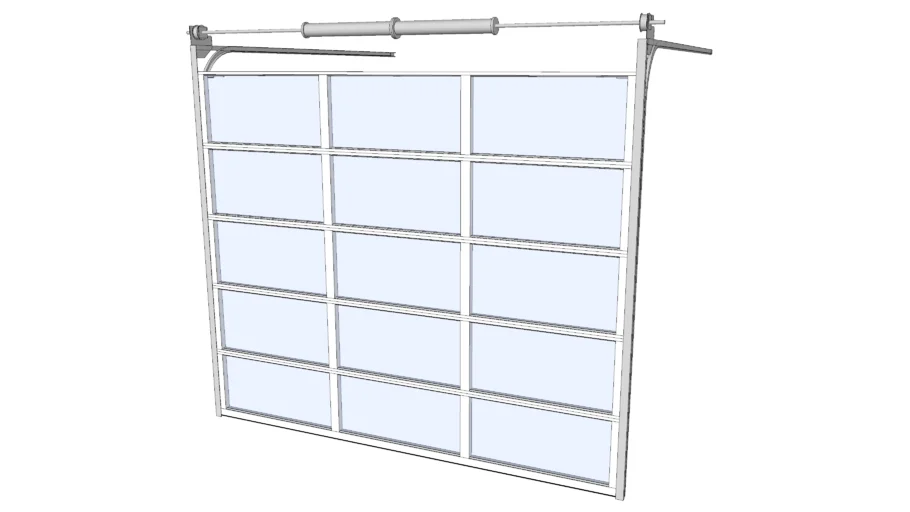 AMARR 3502 Aluminum Full View Door | 3D Warehouse