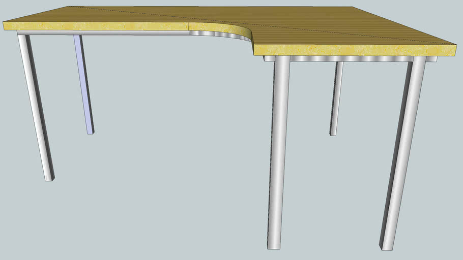 Office Desk L Shape | 3D Warehouse