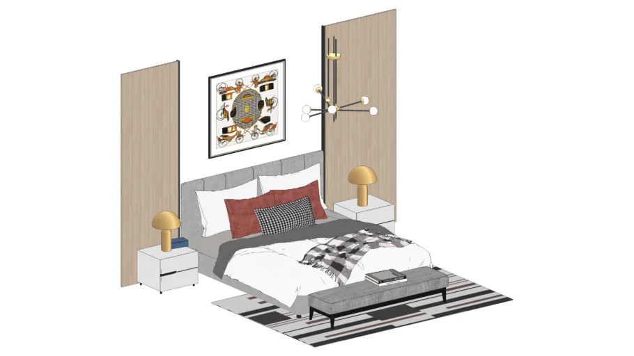 Modern bed | 3D Warehouse