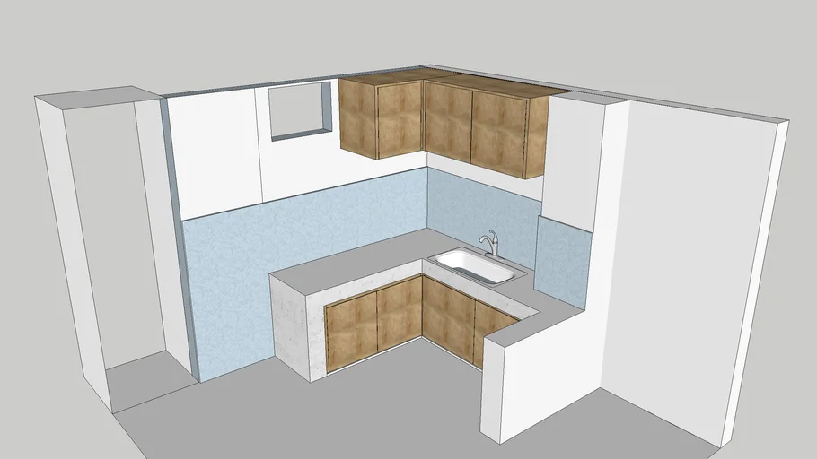 minimalist kitchen set for small room | 3D Warehouse