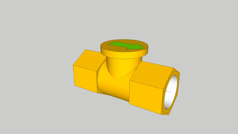 One way Water Valve 1 inch | 3D Warehouse