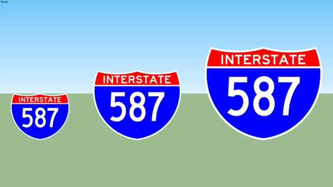 Interstate 587 Sign | 3D Warehouse
