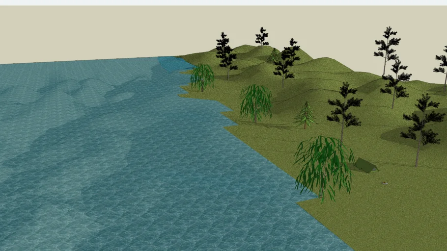 Terrain at water | 3D Warehouse