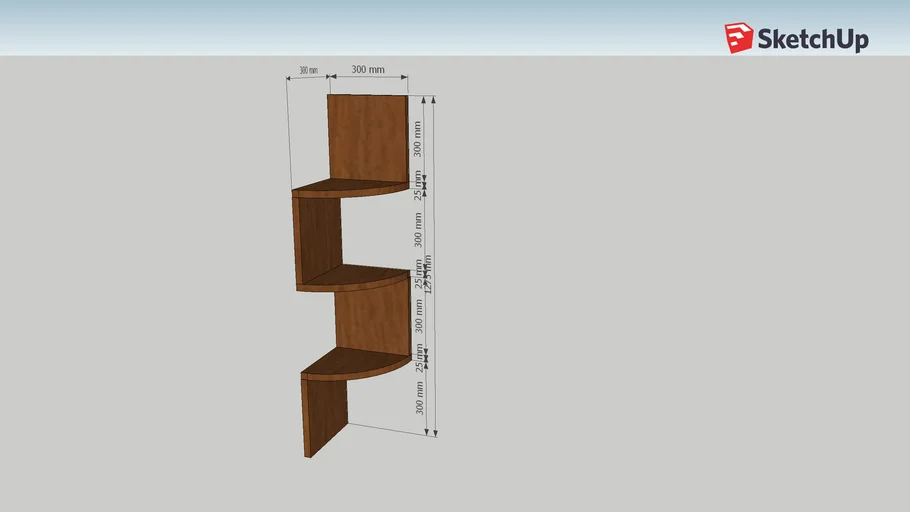 wooden shelf | 3D Warehouse