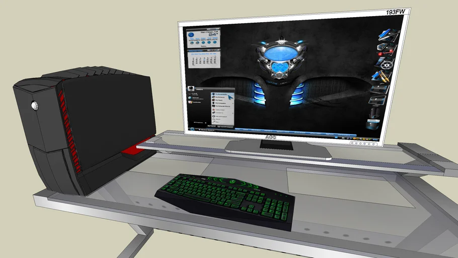 computer Alienware (may khung) | 3D Warehouse