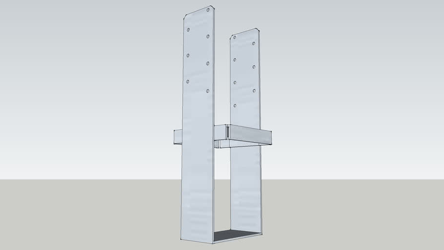 Simpson Strong-Tie CBSQ66-SDS2 Column Base | 3D Warehouse