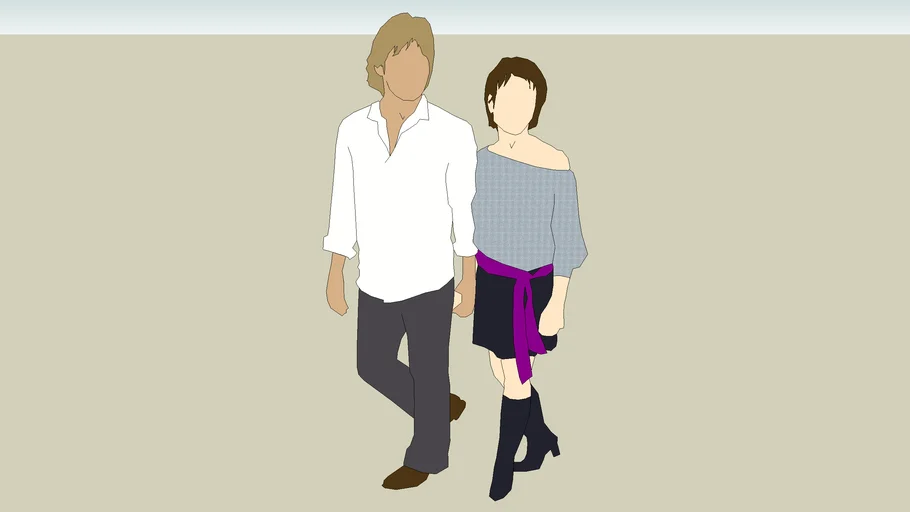 2D Trendy Couple | 3D Warehouse