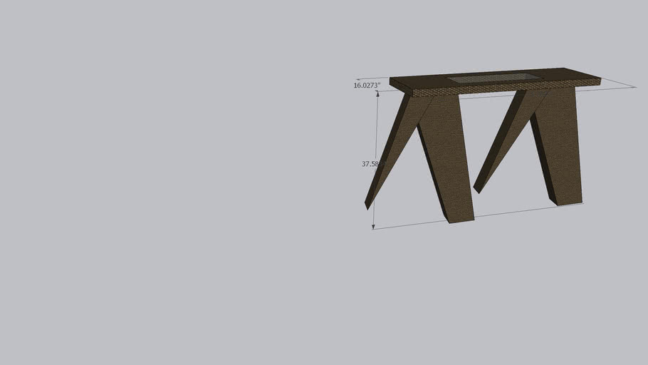 LONG BAR TABLE WITH GLASS TOP | 3D Warehouse