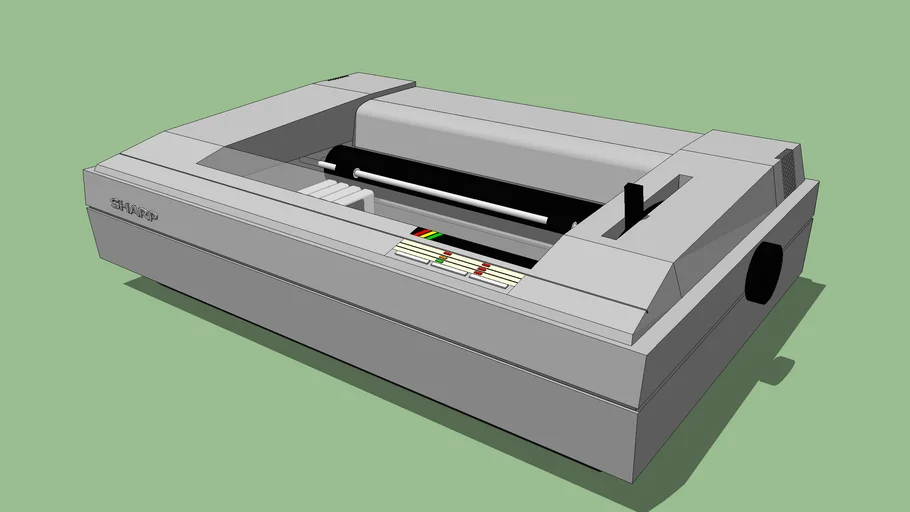 SHARP Color Inkjet Printer MZ-1P04(1982 JAPAN) | 3D Warehouse
