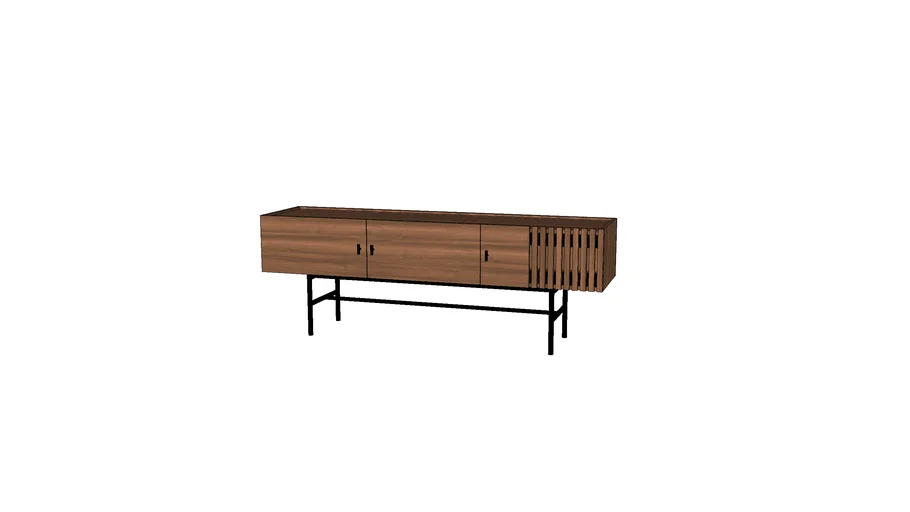WOUD Array low sideboard walnut | 3D Warehouse