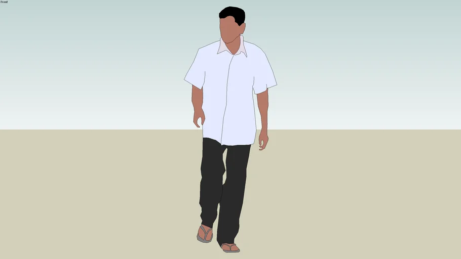 Asian Man Front | 3D Warehouse