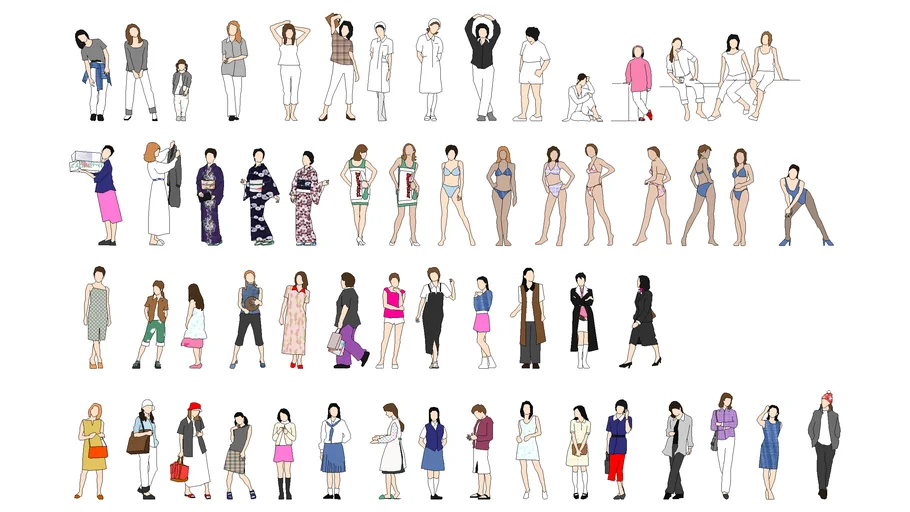 2D PEOPLE COLLECITON | 3D Warehouse