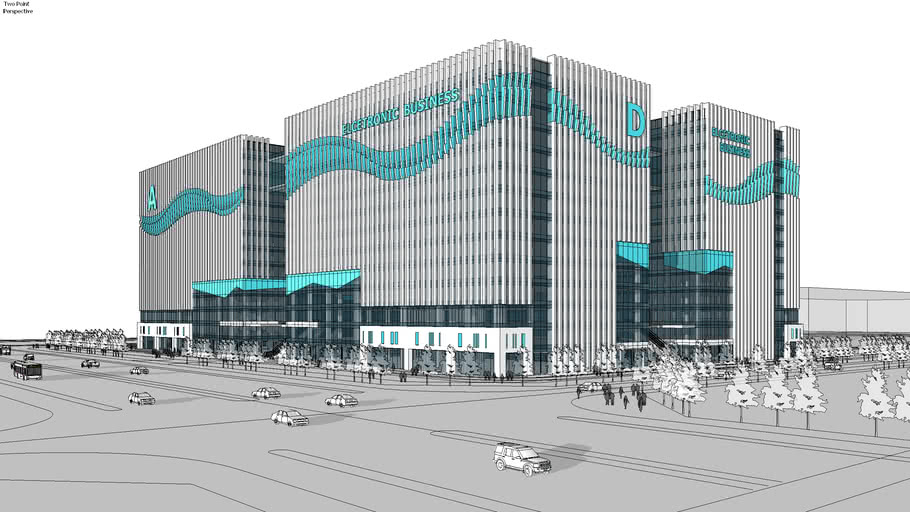 E-commerce building 0829 (white hyperbola) | 3D Warehouse