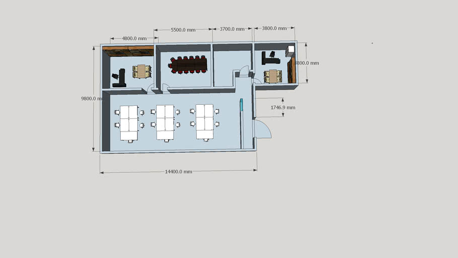 사무실 도면 | 3D Warehouse