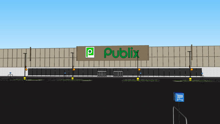 Publix Supermarket (Fully detailed 1970's design) | 3D Warehouse