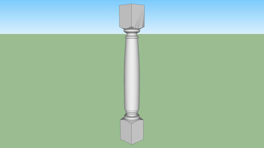 tablelegs.com Large Essex Columns 36' 309X36 | 3D Warehouse