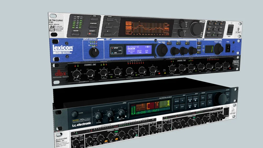 Behringer Lexicon DBX TC Electronic effect rack | 3D Warehouse