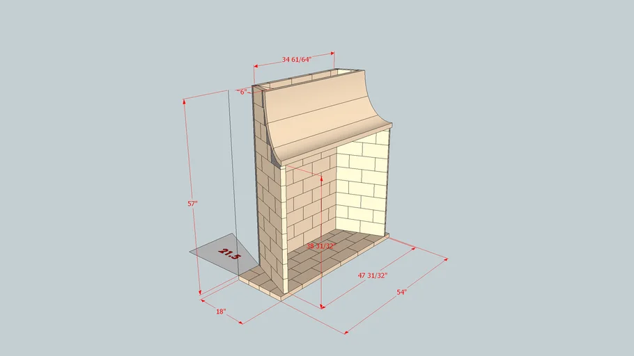 Rumford style firebox | 3D Warehouse